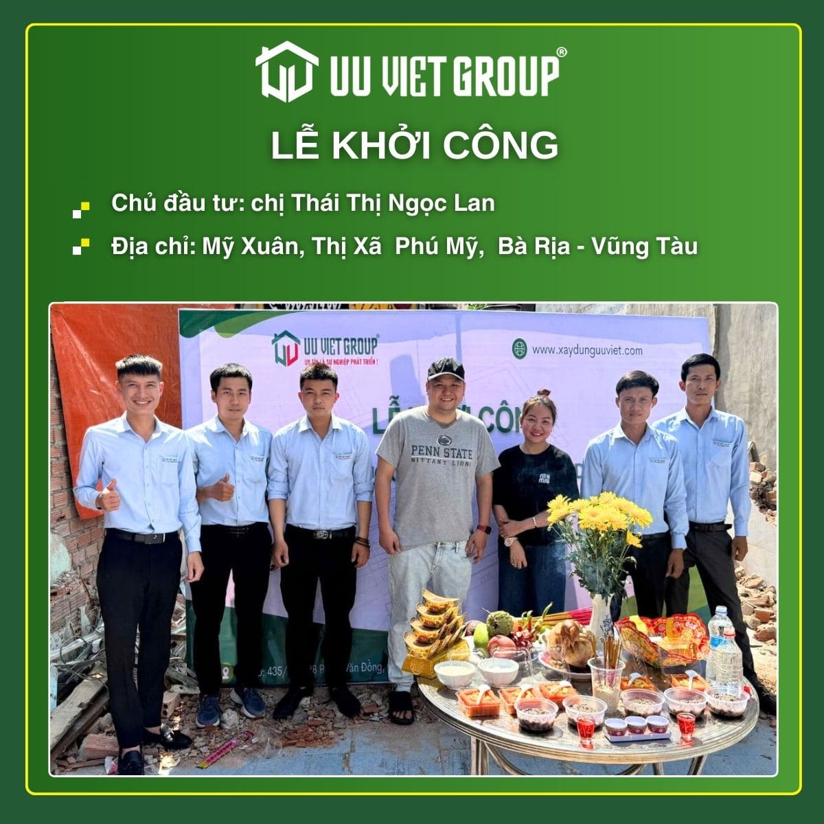 Khởi công xây dựng nhà mới tại Bà Rịa - Vũng Tàu